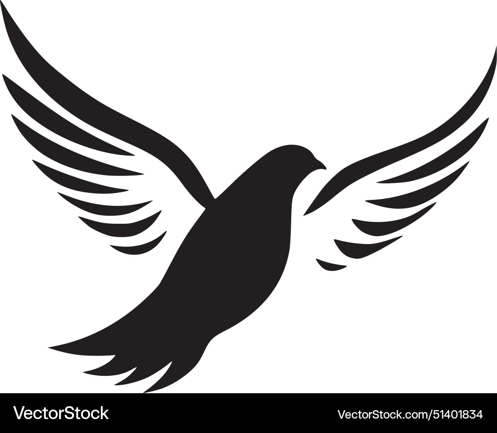 Dove - minimalist and simple silhouette Royalty Free Vector