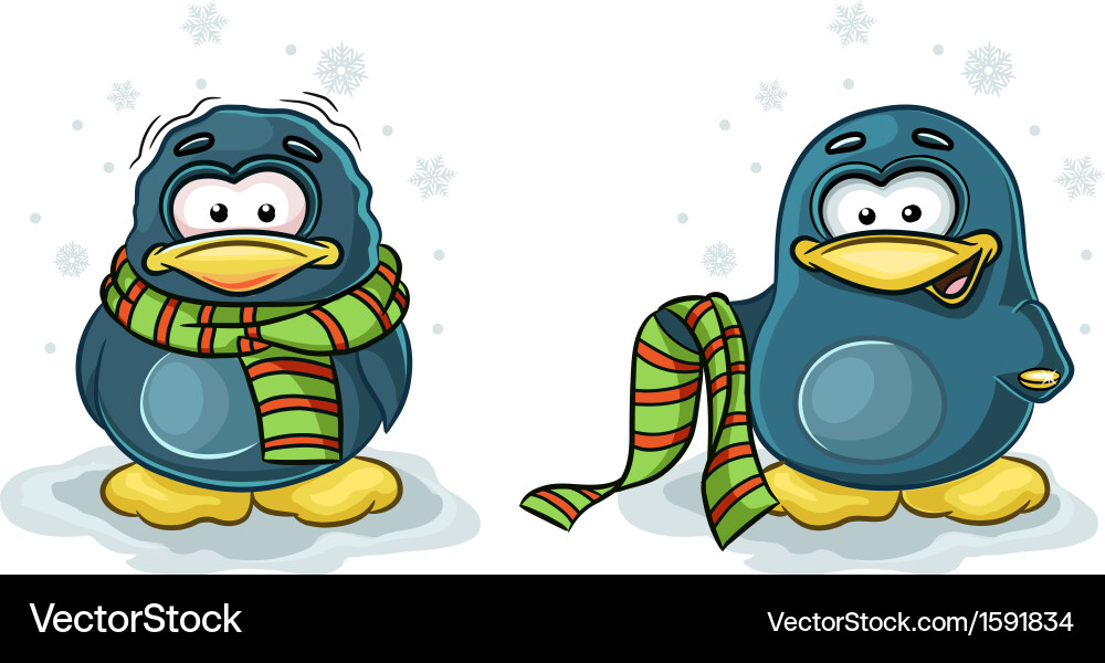 Frozen penguin Royalty Free Vector Image - VectorStock