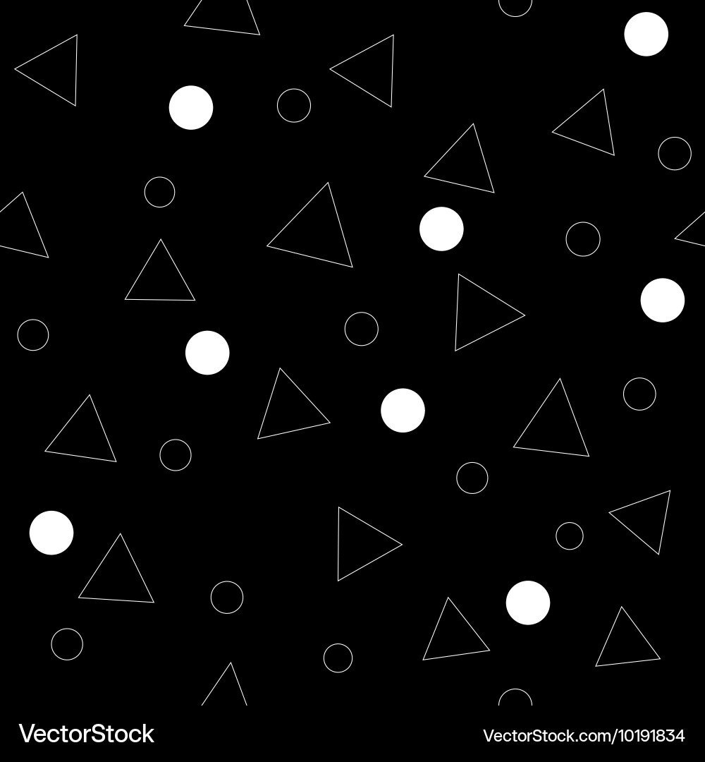 Polka dot and triangle seamless pattern Royalty Free Vector