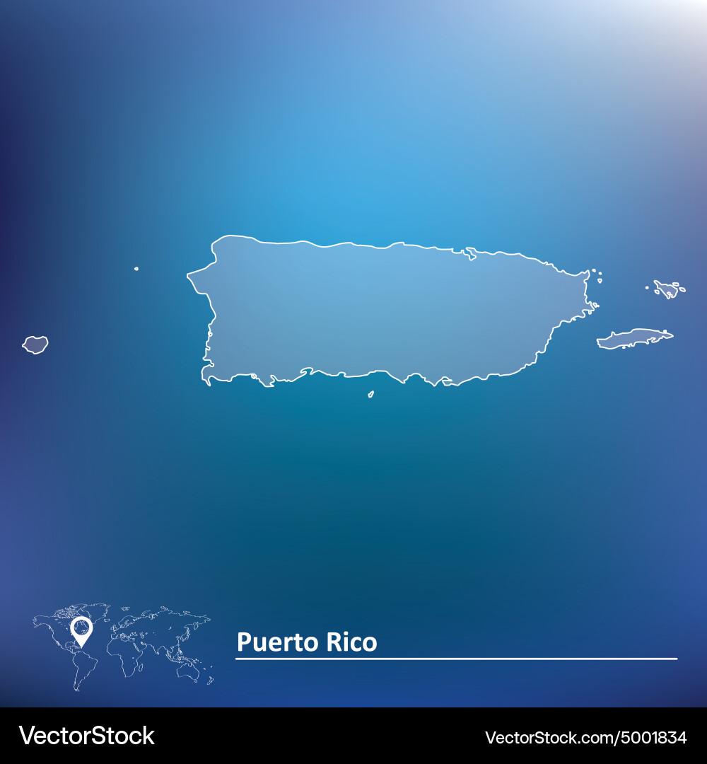Puerto Rico Map Royalty Free Vector Image - VectorStock