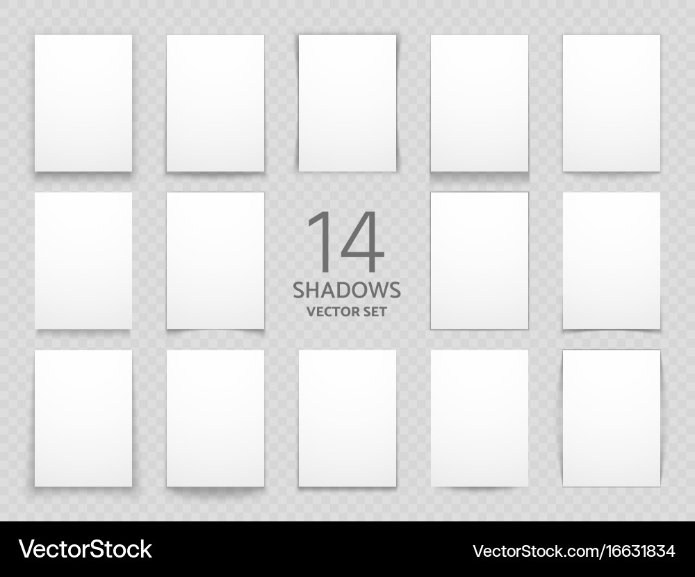 Transparent Paper Card Shadows Royalty Free Vector Image
