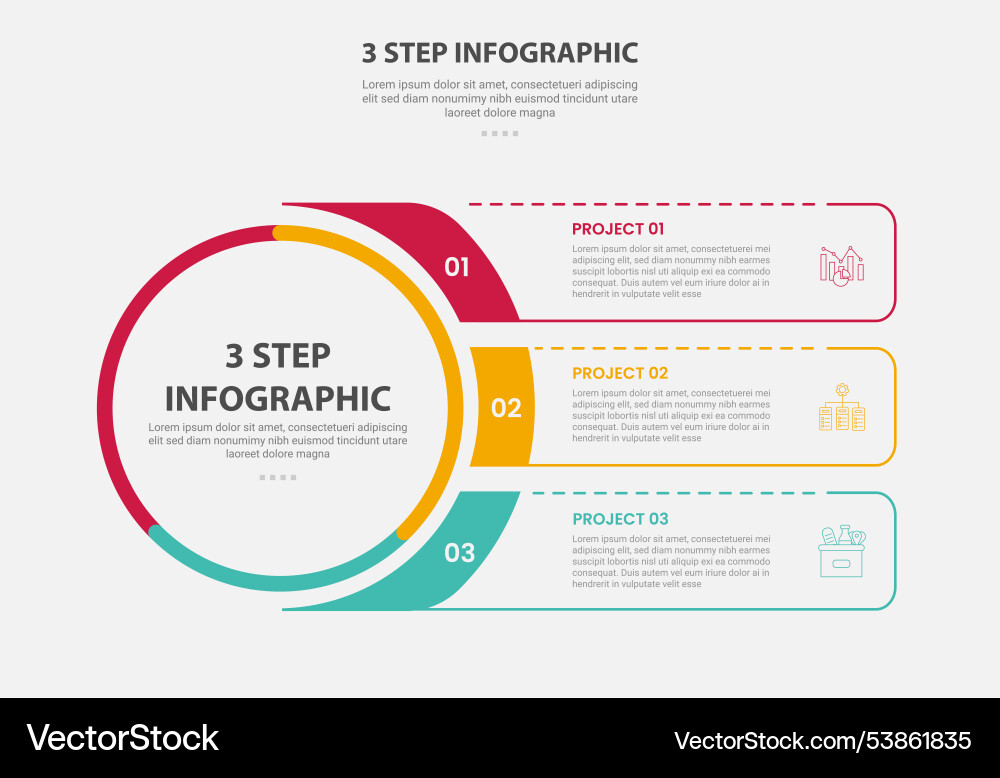 3 Point Infographic Template – Royalty-Free Vector | VectorStock