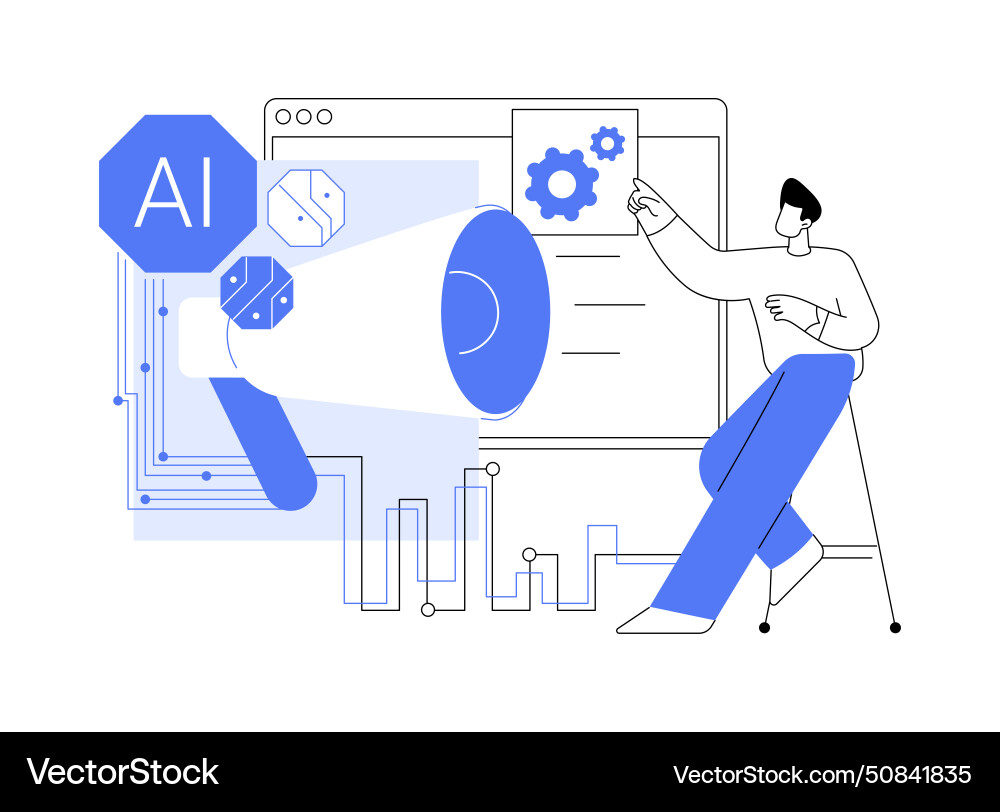 Ai-enhanced marketing campaigns abstract concept Vector Image