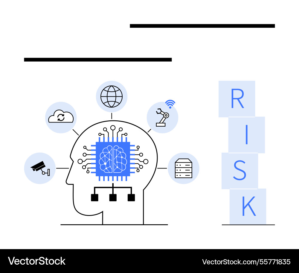 Ai-powered risk management and decision-making Vector Image