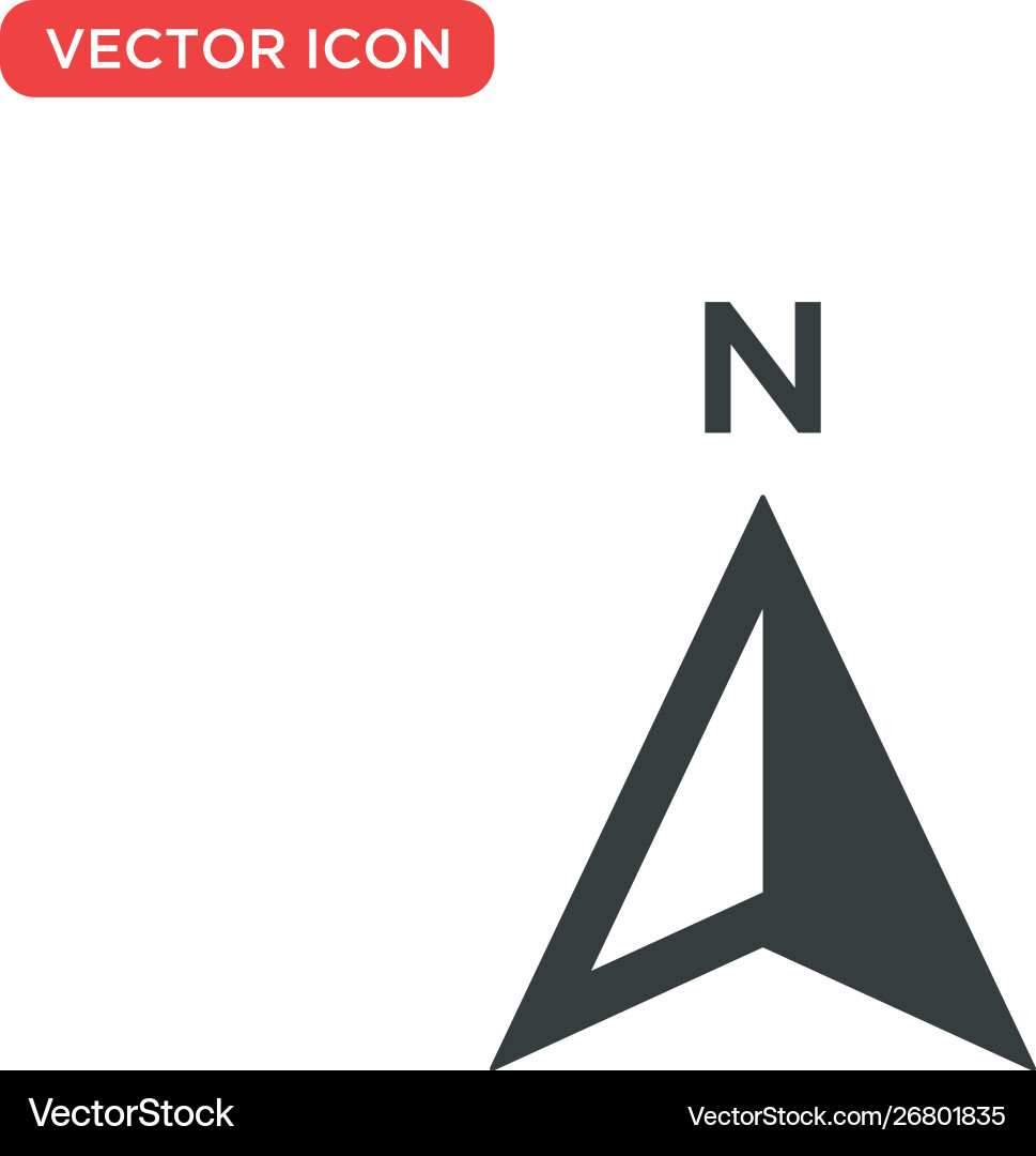 Arrow compass icon design Royalty Free Vector Image