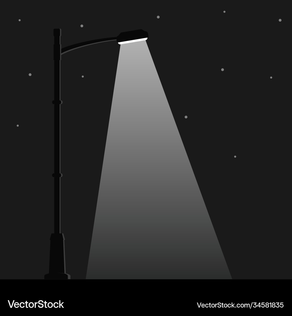 City night street light with from Royalty Free Vector Image