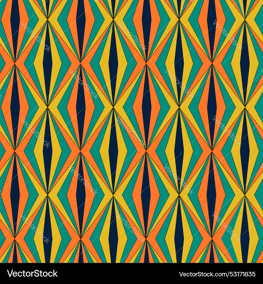 Colorful diamond shapes seamless pattern Vector Image