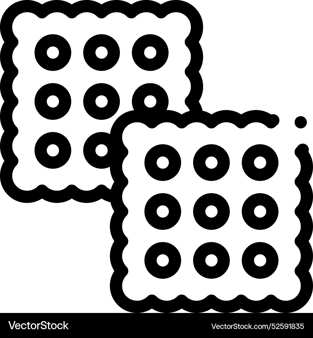 Cracker Symbol dünne lineare Design isoliert Vektorbild