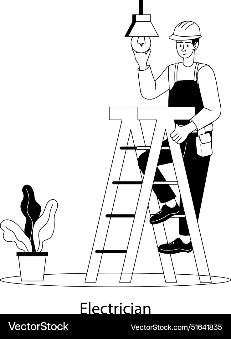 Electrician Royalty Free Vector Image - VectorStock