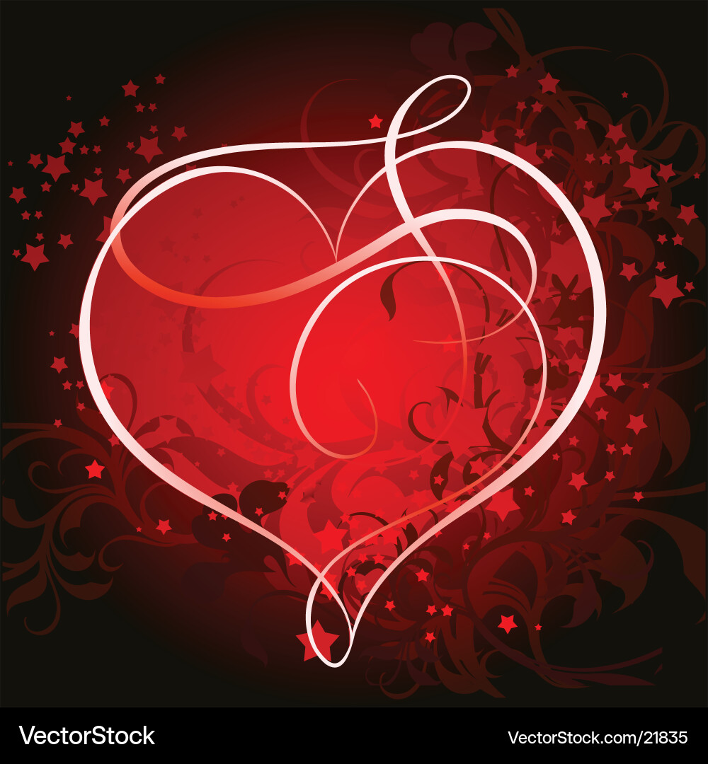 Floral heart background Royalty Free Vector Image