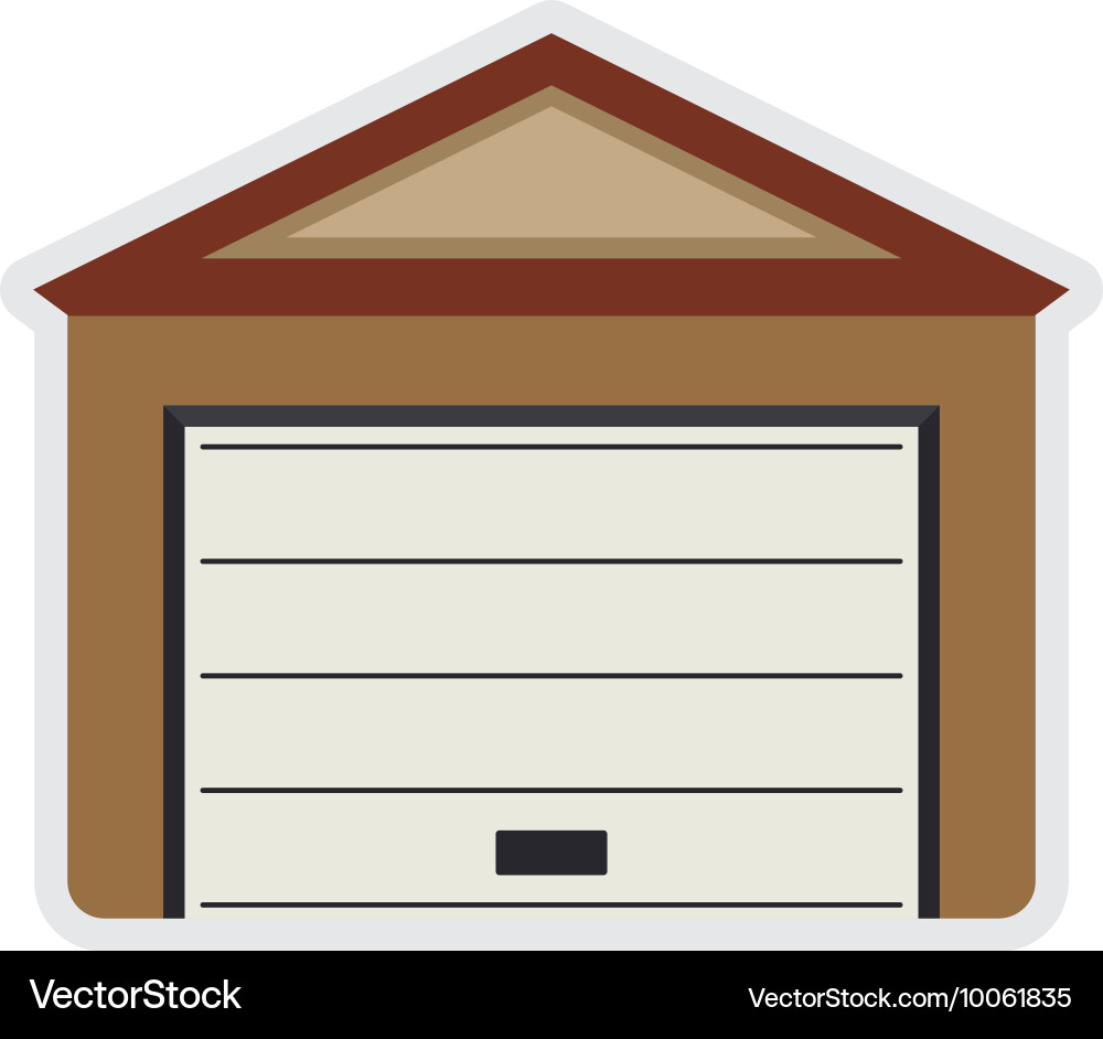 Garage icon repair and home design Royalty Free Vector Image