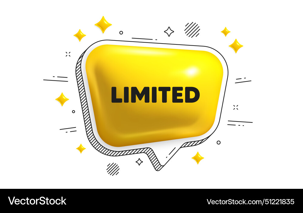 Limited symbol special offer sign chat speech Vector Image
