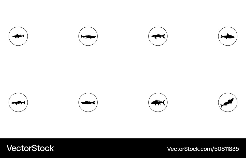 Minimal style icon barracuda Royalty Free Vector Image