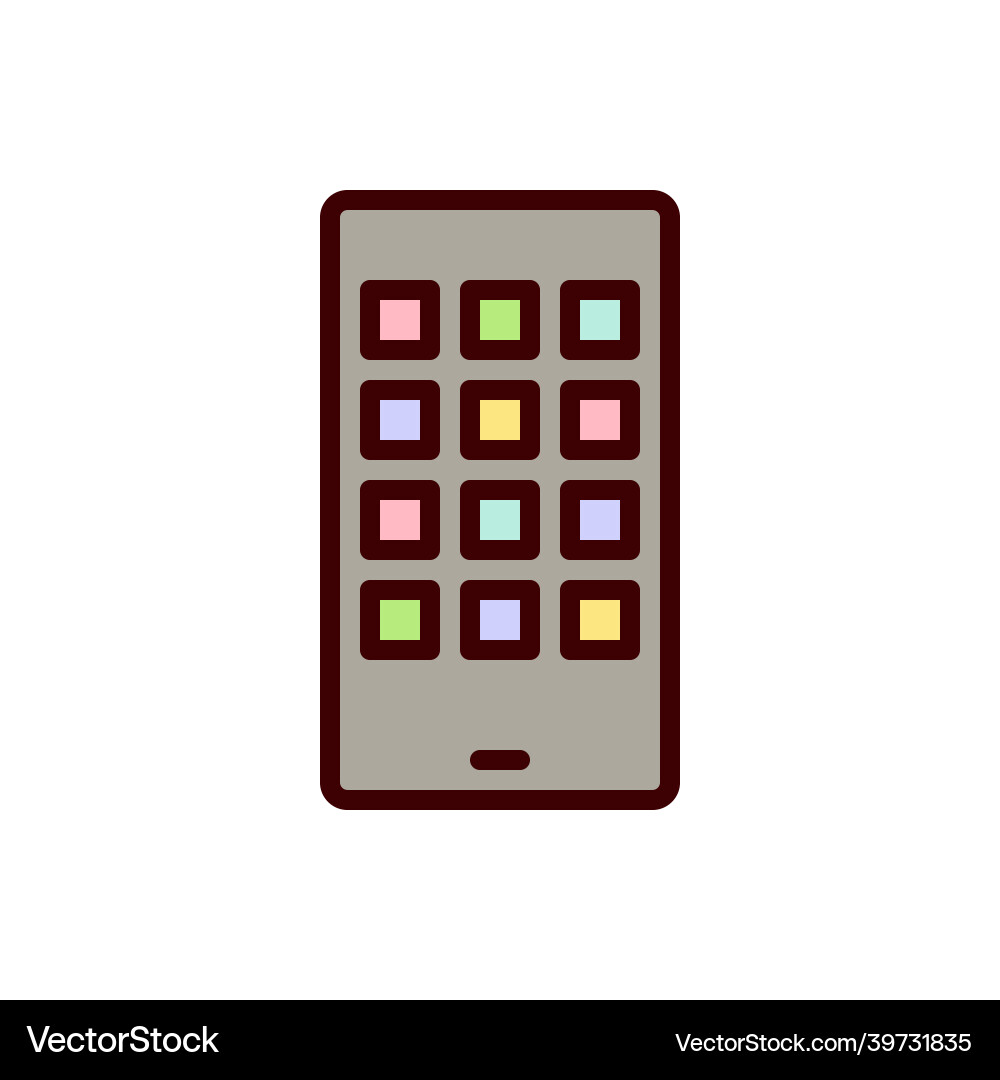 Mobile Anwendung Icon Lizenzfreies Vektorbild