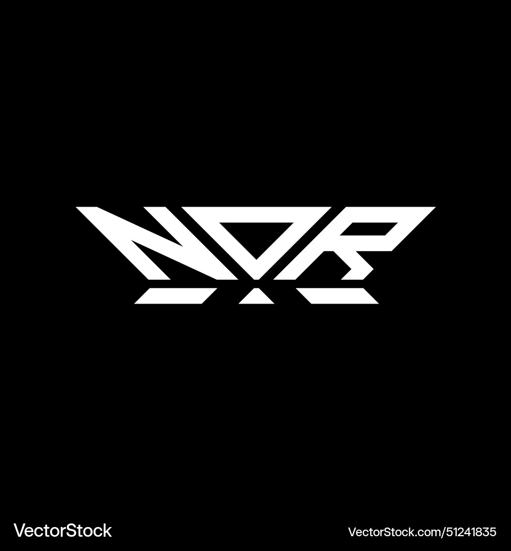 Nor letter logo design nor simple and modern logo Vector Image