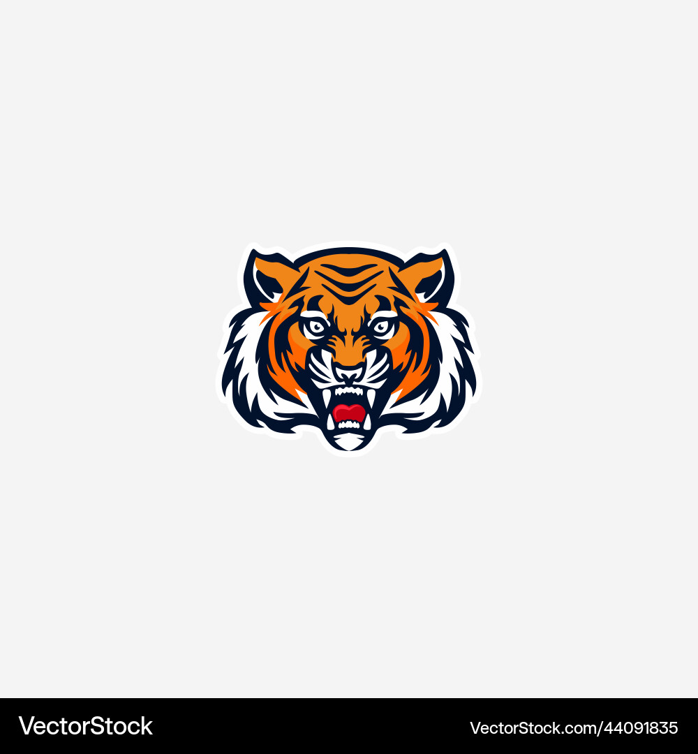 Tiger head Royalty Free Vector Image - VectorStock