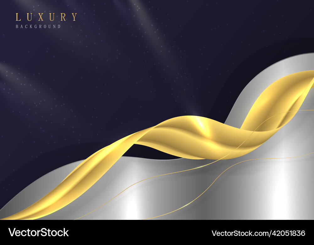 Abstract luxury gold template design with smooth Vector Image