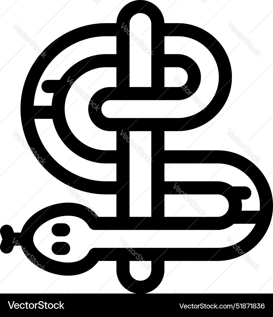 Black snake crawling around dollar sign making Vector Image