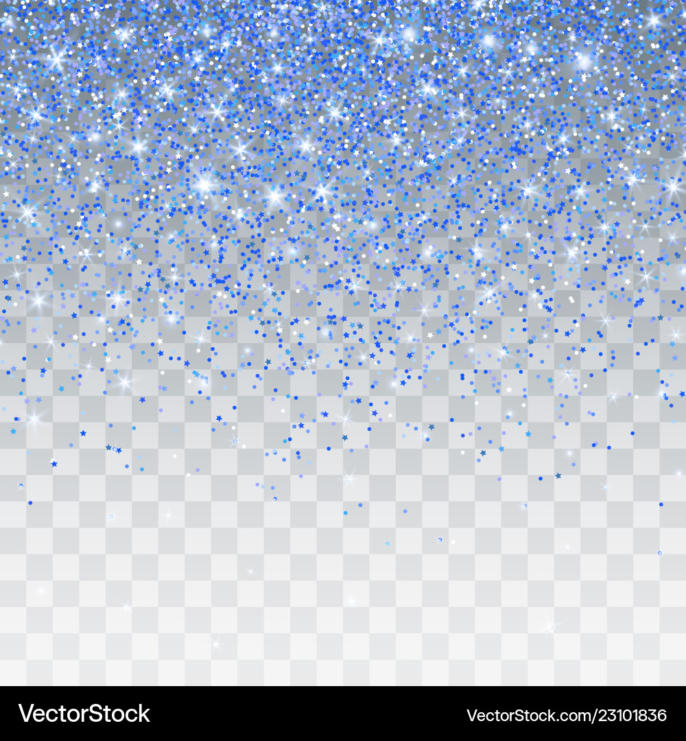 Blue glitter sparkle on a transparent background Vector Image