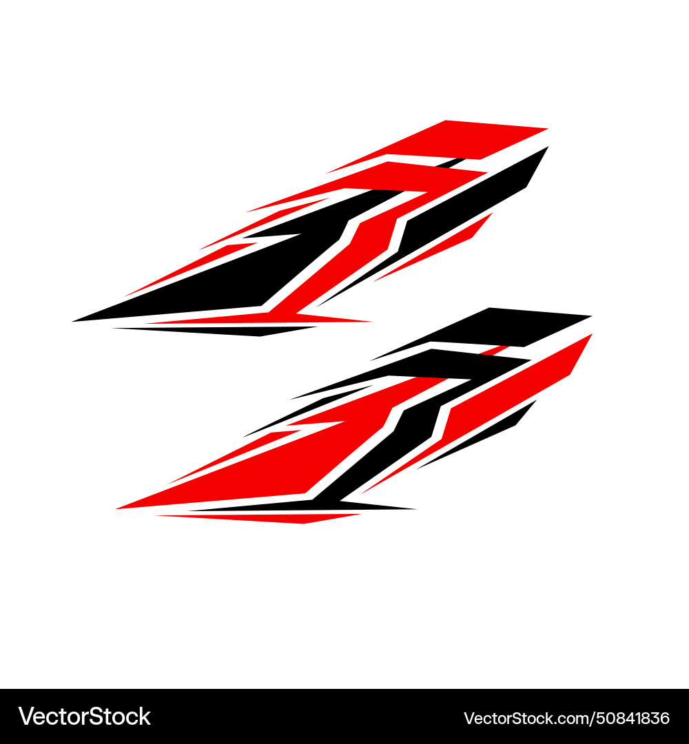 Car sticker template design yacht Royalty Free Vector Image