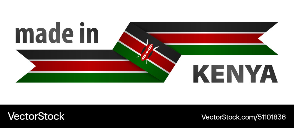 Made in kenya graphic and label Royalty Free Vector Image