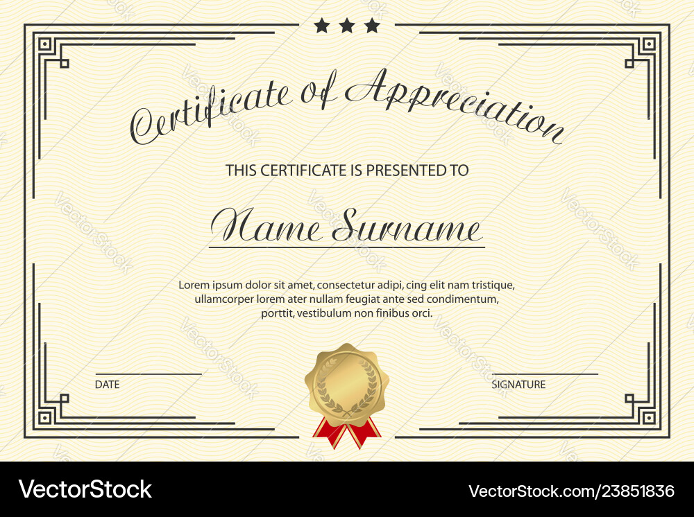 Old certificate Royalty Free Vector Image - VectorStock