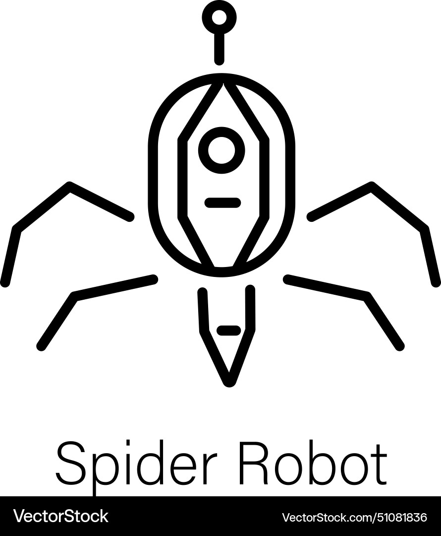Spider robot Royalty Free Vector Image - VectorStock