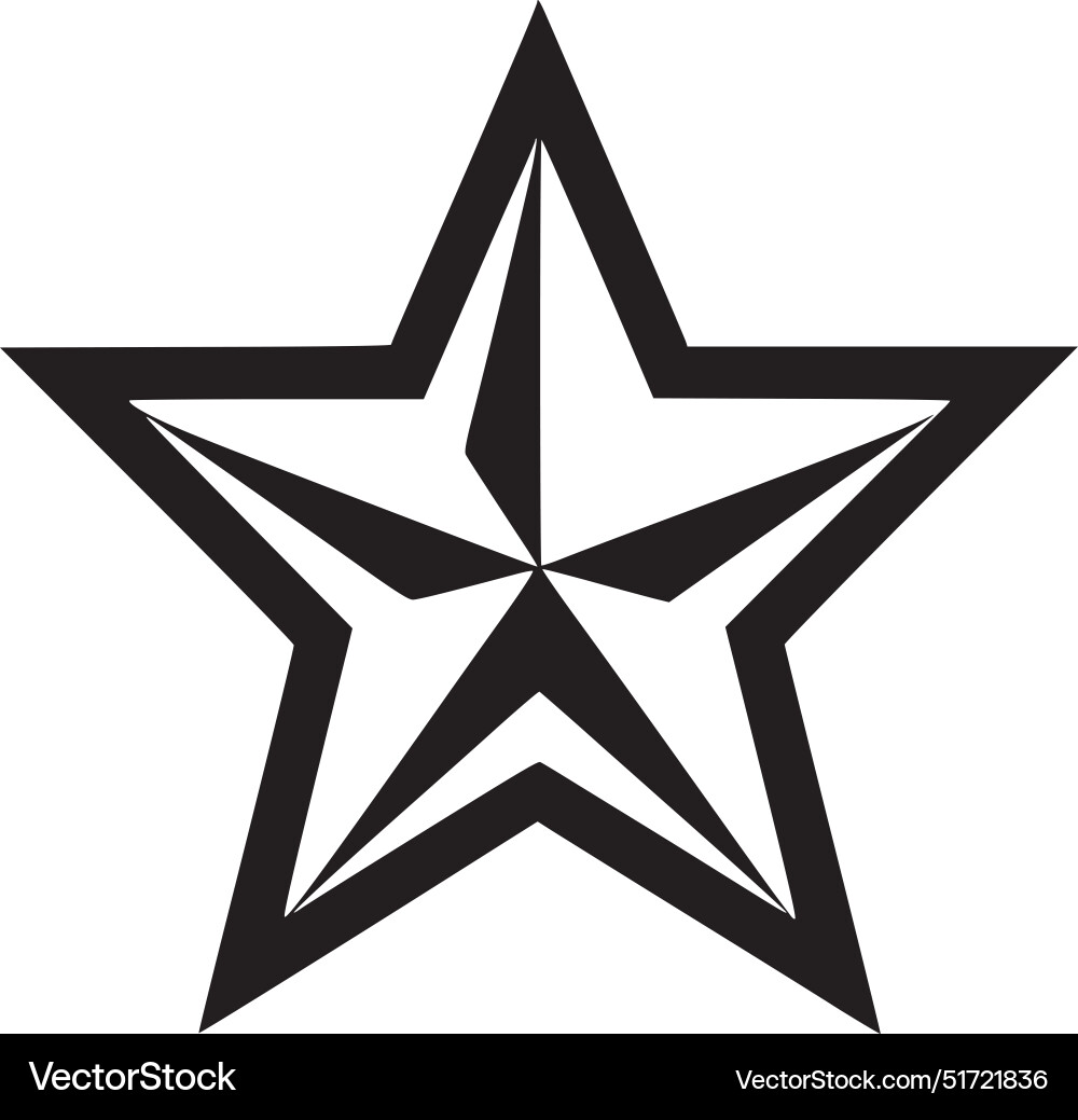 Star - minimalist and flat logo Royalty Free Vector Image