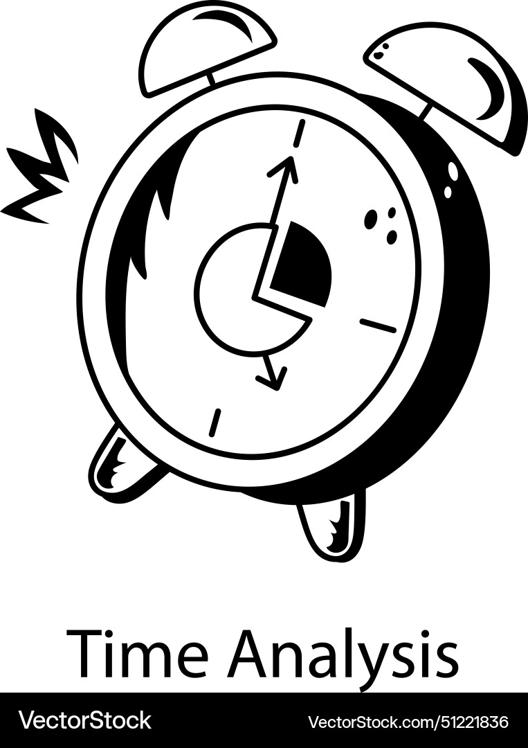 Time analysis Royalty Free Vector Image - VectorStock