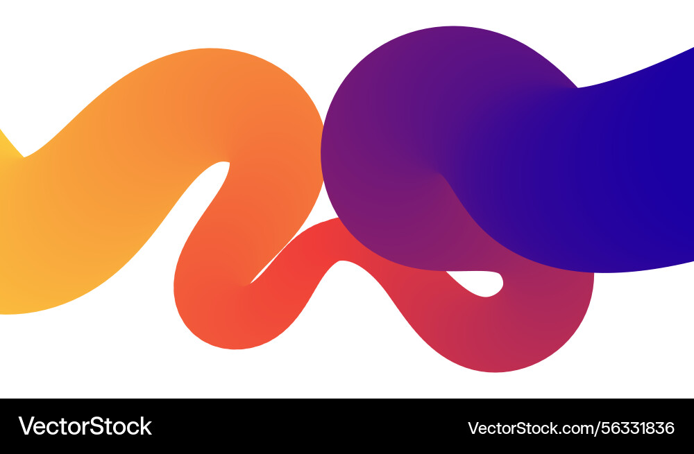 Wavy colorful gradient shape Royalty Free Vector Image