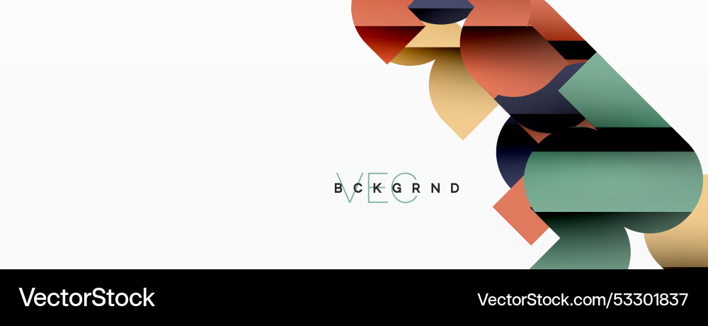 Abstract background colorful geometric curve Vector Image