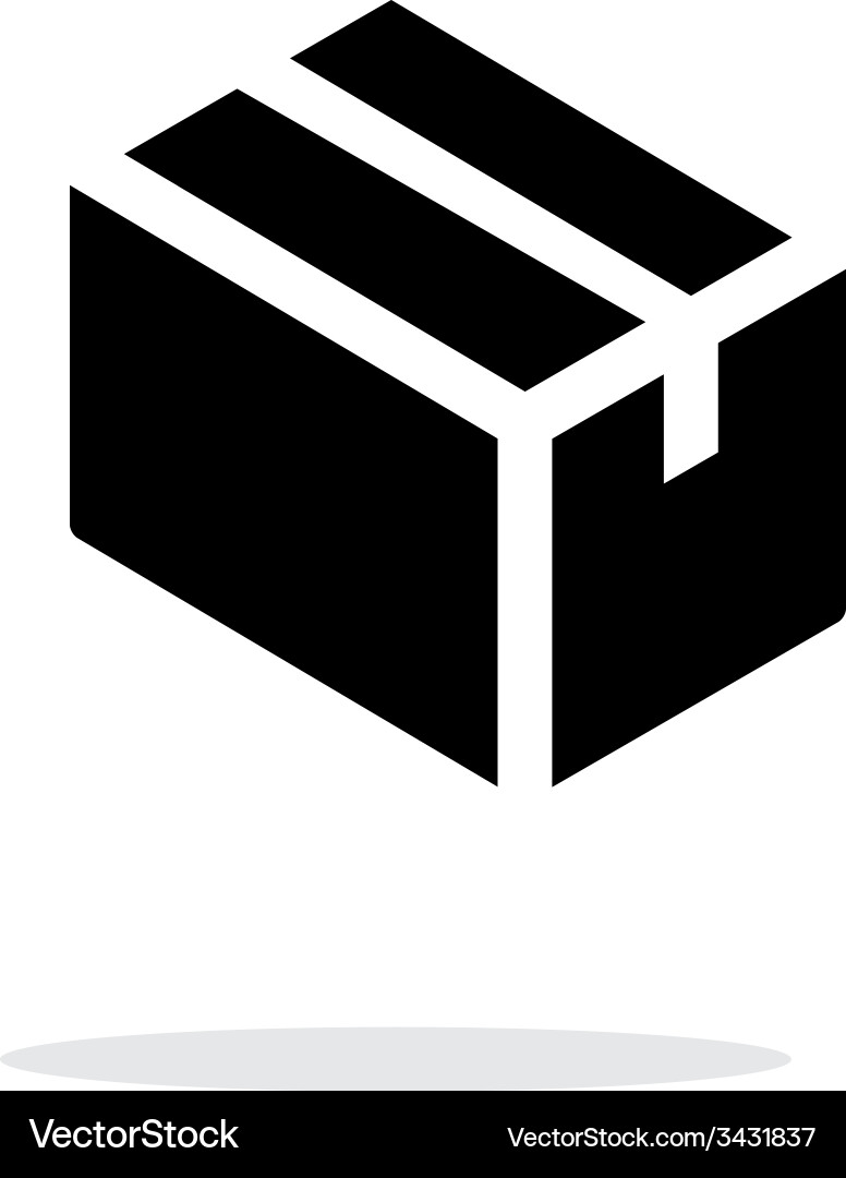 Cardboard box simple icon on white background Vector Image