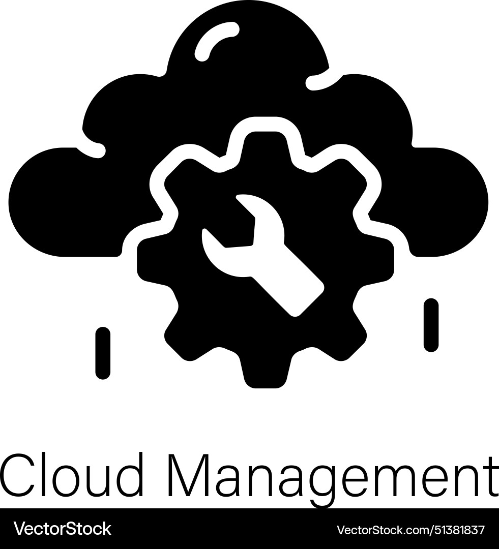 Cloud management Royalty Free Vector Image - VectorStock