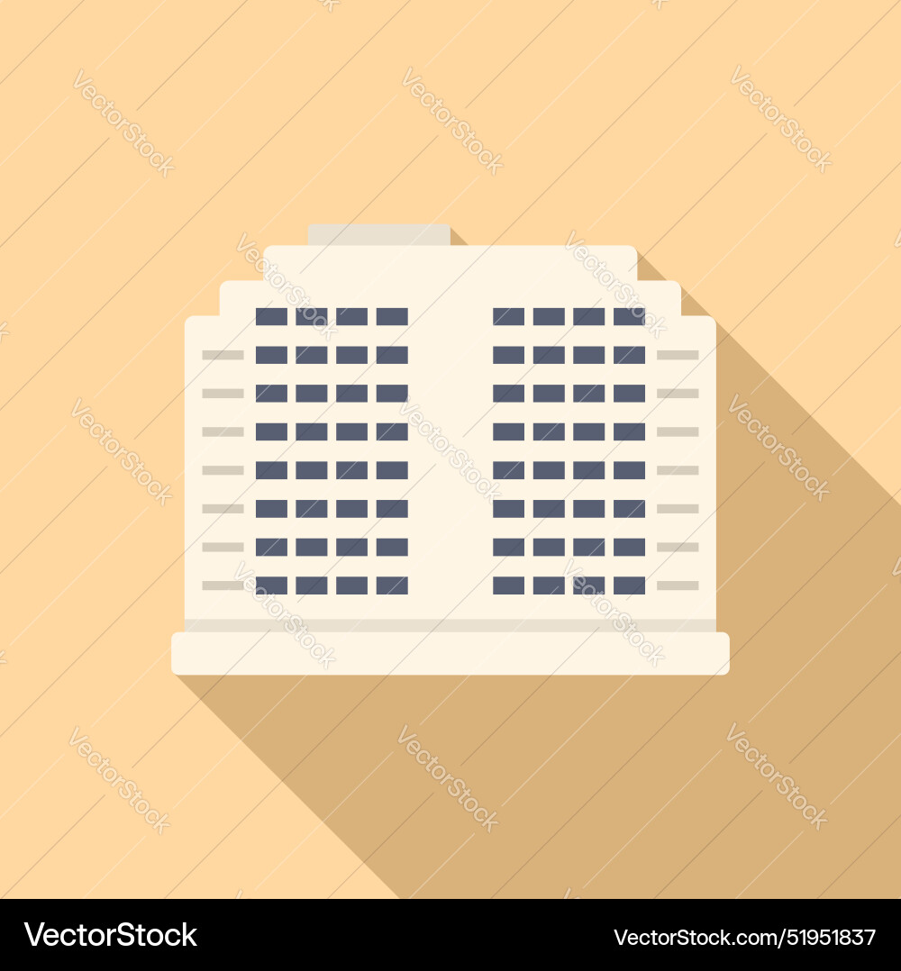 Multi storey building casting long shadow Vector Image