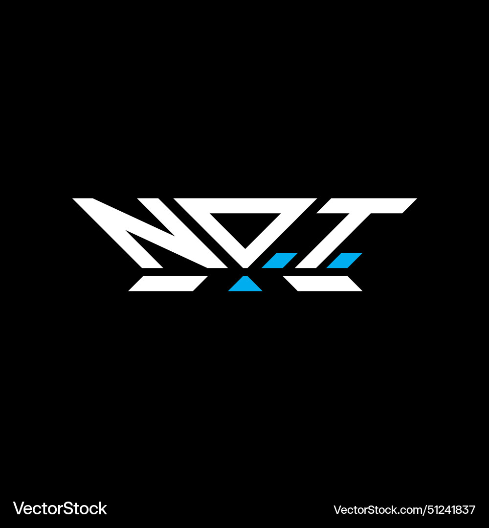 Not letter logo design not simple and modern logo Vector Image