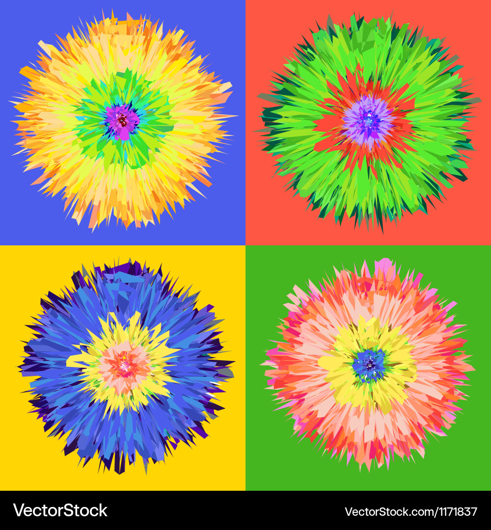 Pop art flower Royalty Free Vector Image - VectorStock