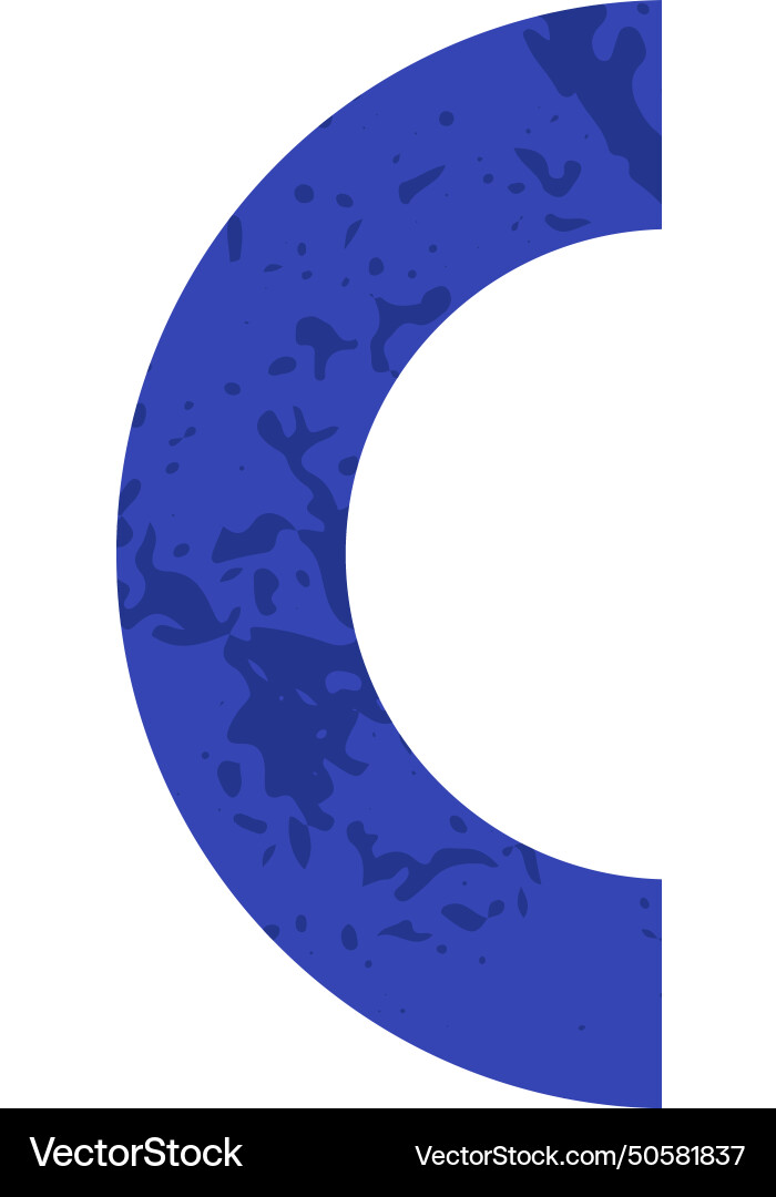 Risograph half circle shape Royalty Free Vector Image