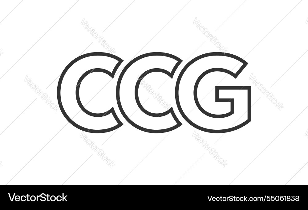 Ccg logo design template with strong and modern Vector Image