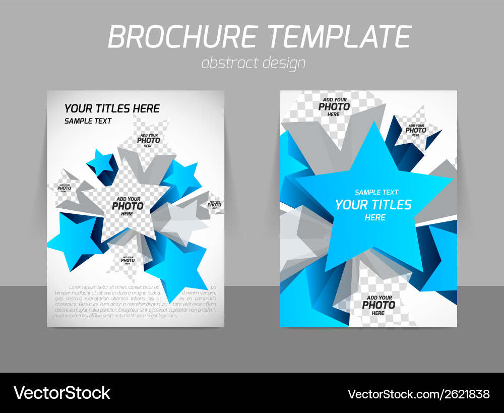 Flyer template with star Royalty Free Vector Image