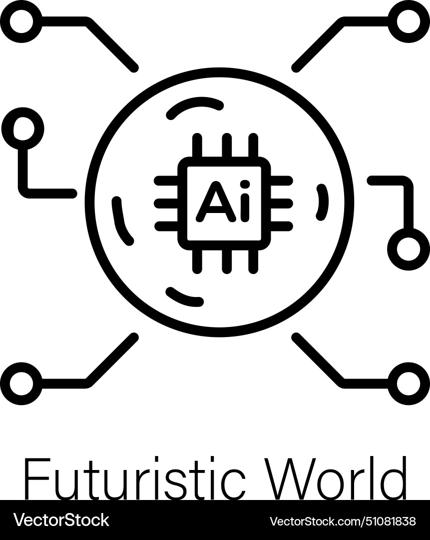 Futuristic world Royalty Free Vector Image - VectorStock