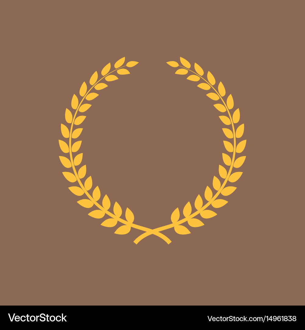 Golden laurel wreath Royalty Free Vector Image