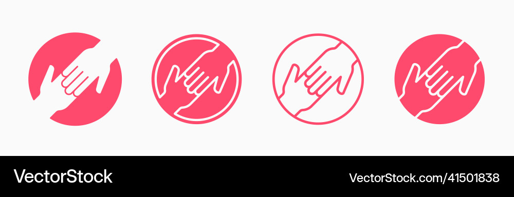 Helping icon logo template Royalty Free Vector Image