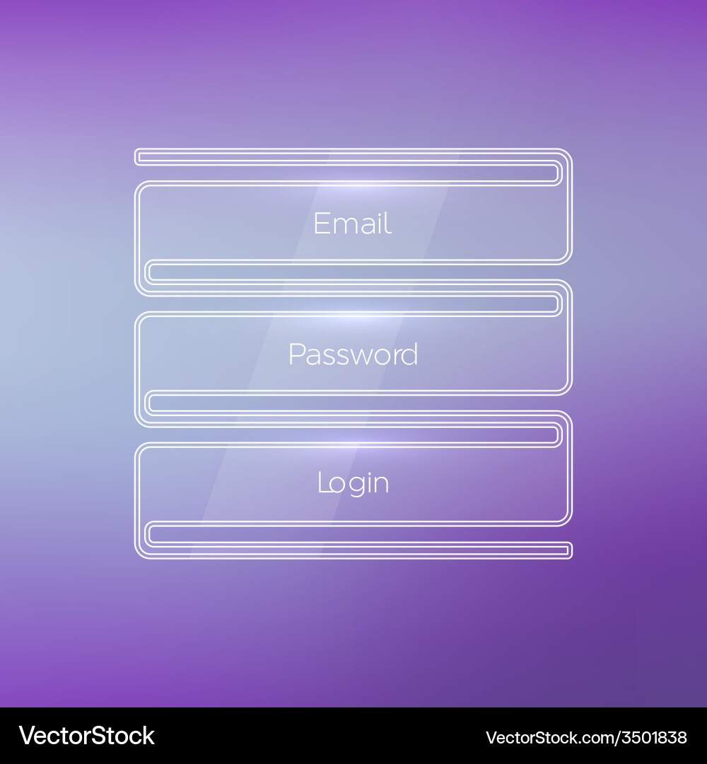 Login form ui element on a beautiful blurred Vector Image Login form ui element on a beautiful blurred Vector Image