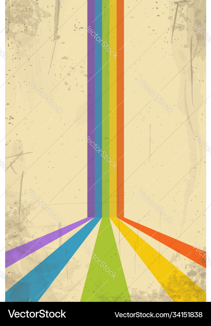 Retro Rainbow Grunge Backdrop Royalty Free Vector Image