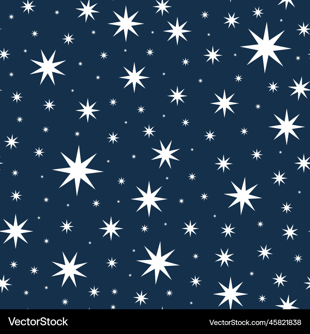 Simple seamless star geometric pattern Royalty Free Vector