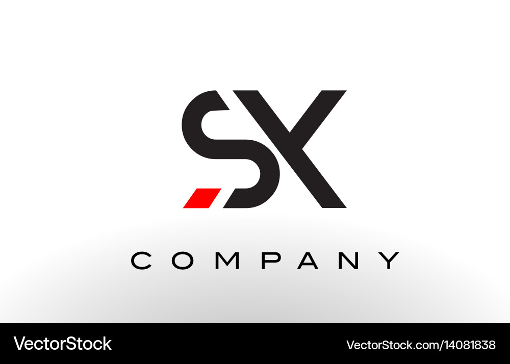 Sx logo letter design Royalty Free Vector Image
