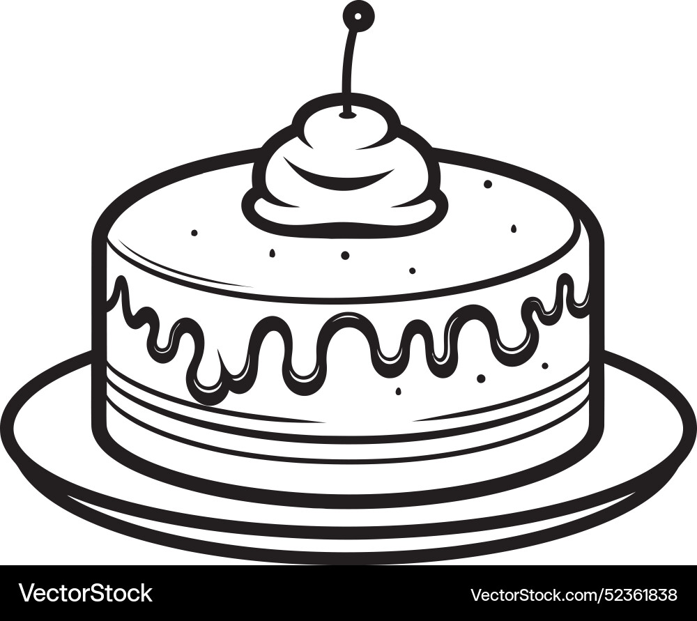 Visual bakery cake treats cak Royalty Free Vector Image