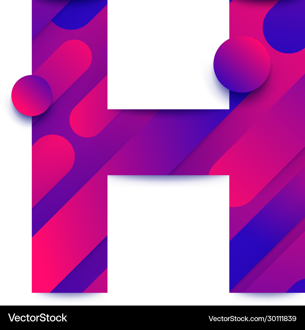 Alphabet bg gradients h Royalty Free Vector Image