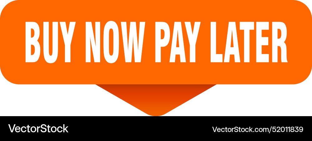 Buy now pay later sticker sign Royalty Free Vector Image
