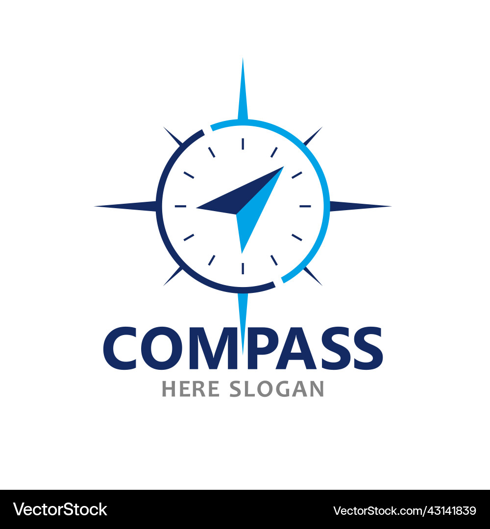 Compass logo design template adventure or travel Vector Image